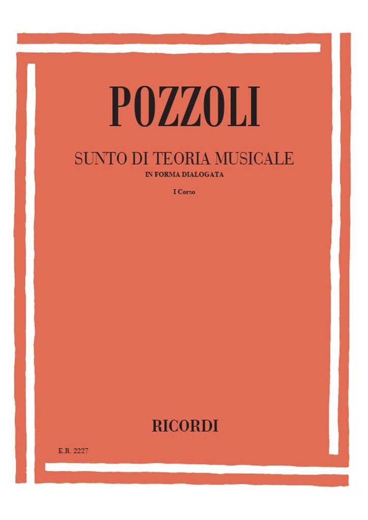 POZZOLI Sunto di Teoria Musicale I - La Stanza della Musica POZZOLI Sunto di Teoria Musicale I - La Stanza della Musica